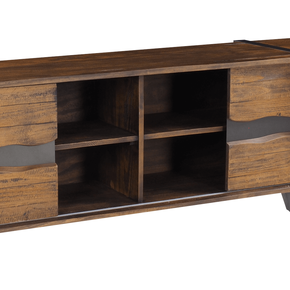 Rack Freya P/ Tv Até 65" Em Madeira Maciça C/ 2 Portas de Correr ...