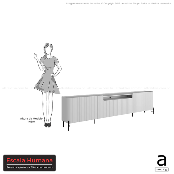 Rack New Chloe 100% MDF P/ Tv Até 75" C/ 4 Portas Brise Verde Musgo ...