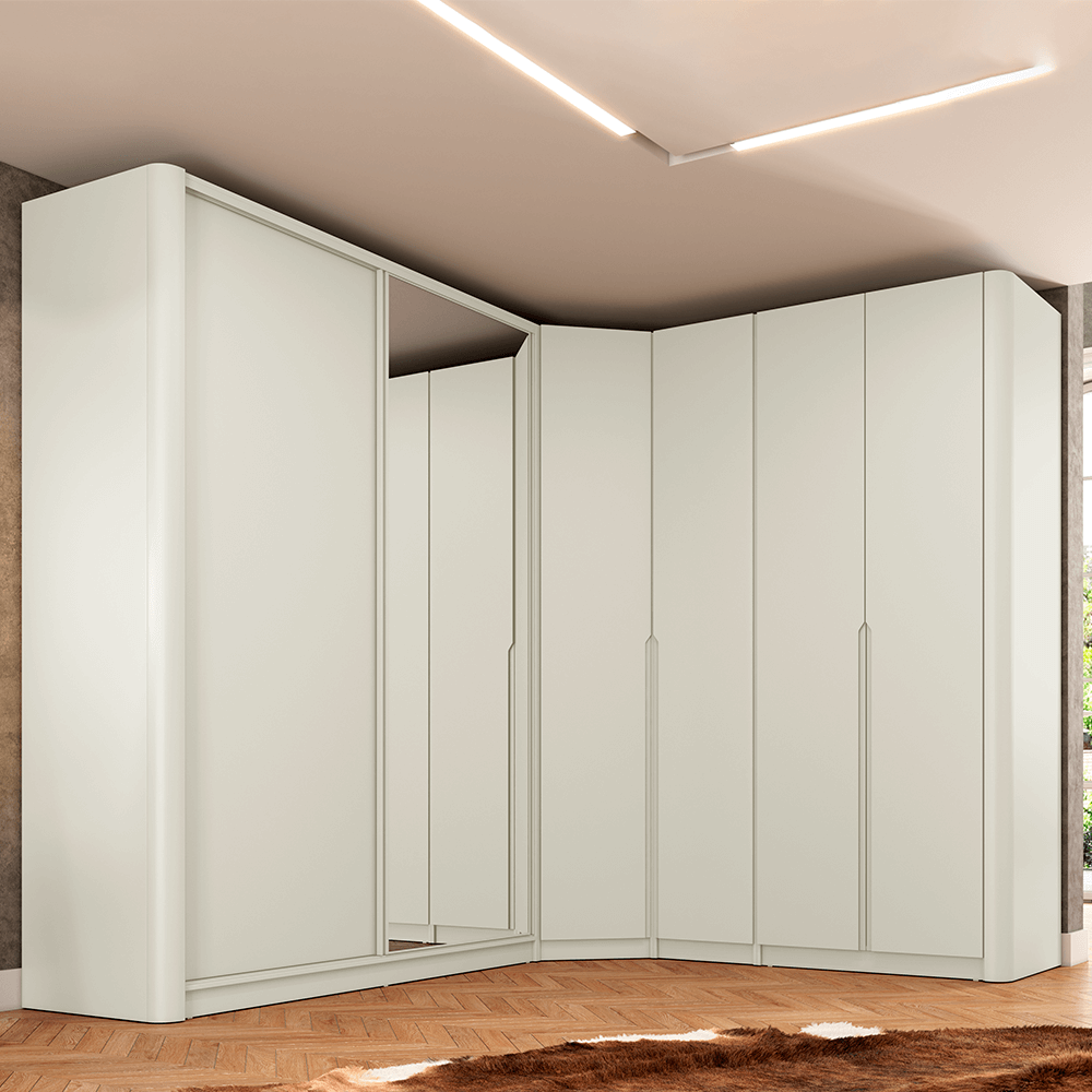 Roupeiro Modulado Chloe 100% MDF C/ 6 Portas Luna - attraktiva