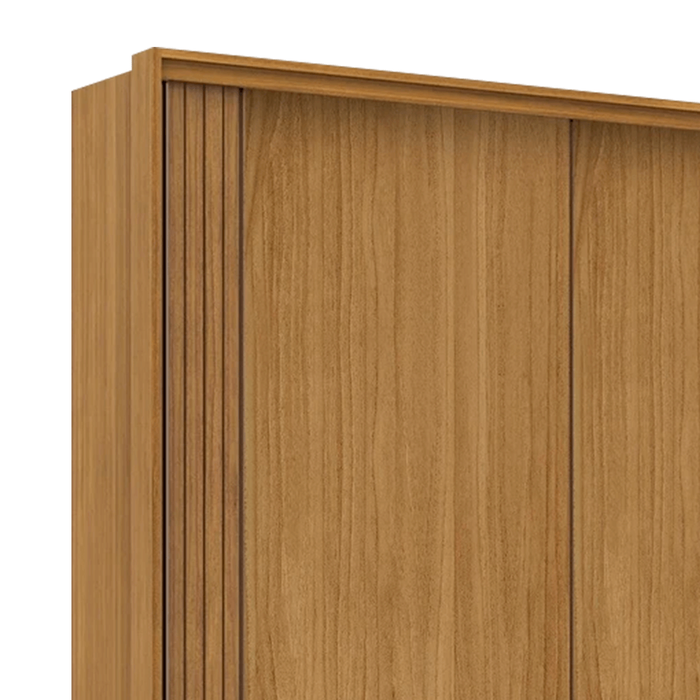 Guarda-Roupa Santorini (L: 242cm) C/ 2 Portas de Correr 100% MDF Freijó ...